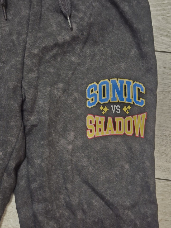 NEW Sonic The Hedgehog; Sonic Vs Shadow Kids Black Jogger Pants. Size ...