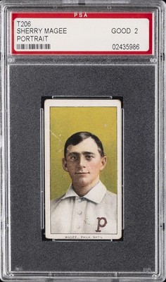 1909-11 T206 UNKNOWN BACK PORTRAIT SHERRY MAGEE PSA 2 | eBay