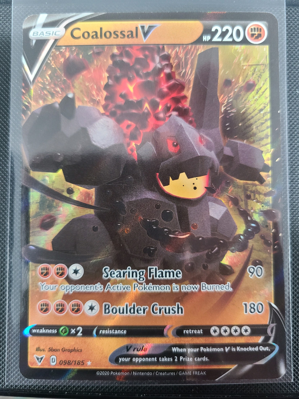 Pokemon Coalossal V 098/185 Ultra Rare - Vivid Voltage NM PACK FRESH | eBay