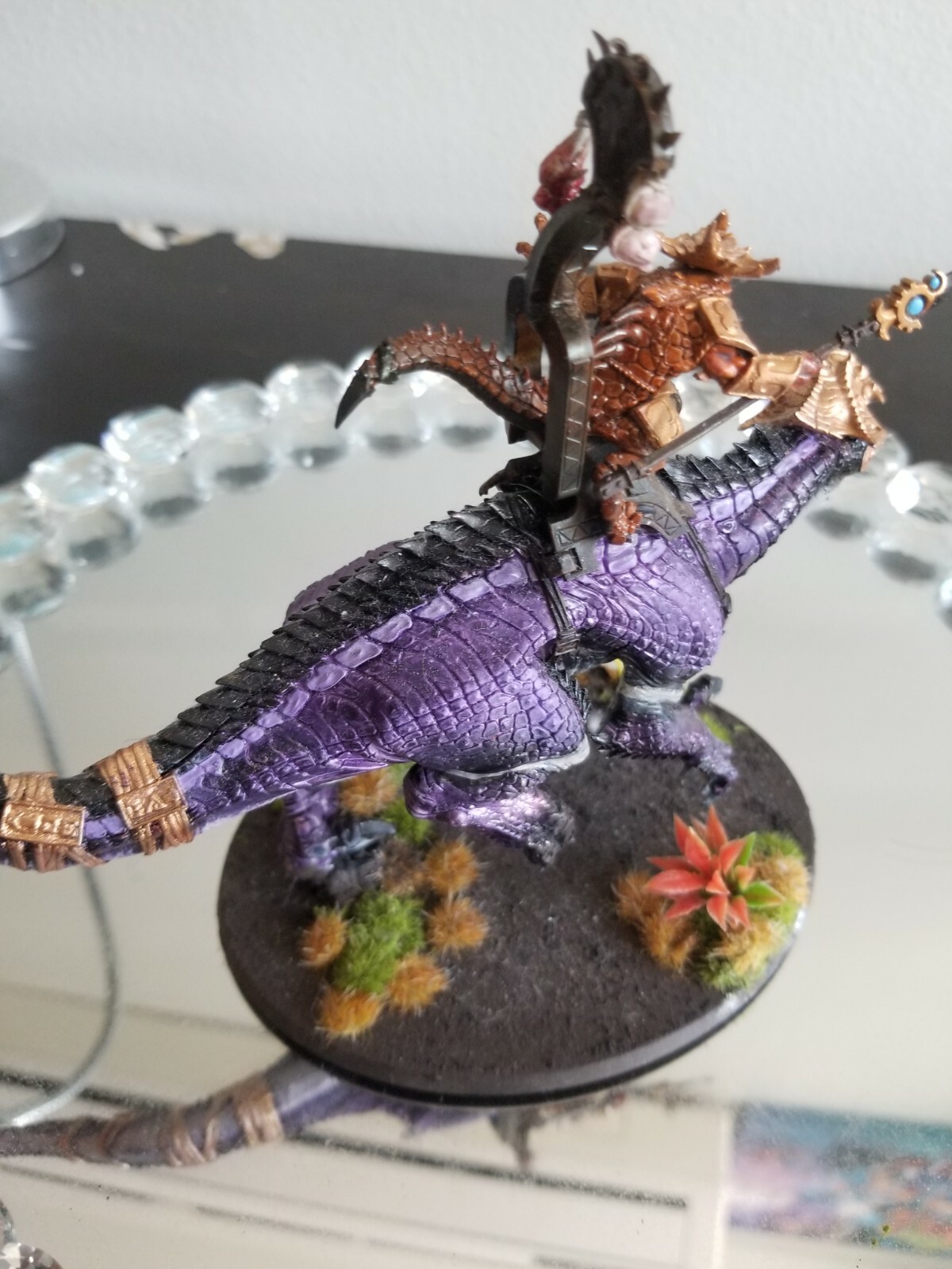 Warhammer Fantasy AOS Seraphon Saurus Oldblood On Carnosaur Painted ...
