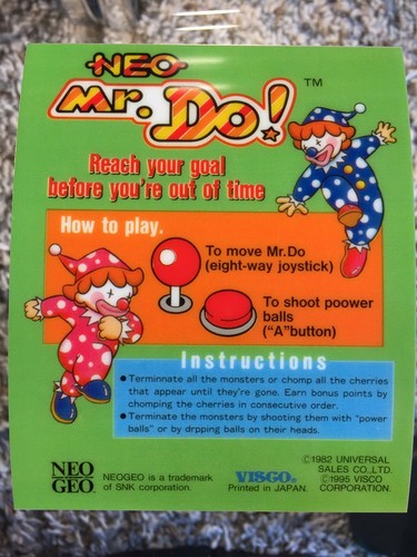 Neo Mr Do Neo Geo Mini Arcade Marquee | eBay