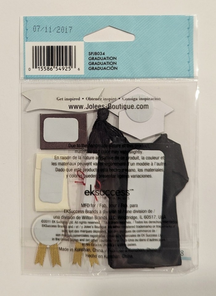 Jolee's Graduation Scrapbooking Stickers Black Cap & Gown Diploma | eBay
