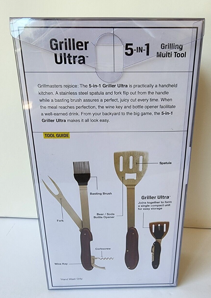 5-in-1 Grilling Multi Tool Stainless Steel Griller Ultra BBQ Father's ...