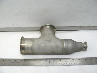 Stainless Steel Vacuum Conical Reducer Tee Fitting (2) KF-50 NW50 TO KF ...