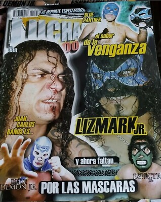 Luchas 2000 No 388 Mexican Magazine Lizmark Jr w/o Mask, Blue Demon,Vs ...