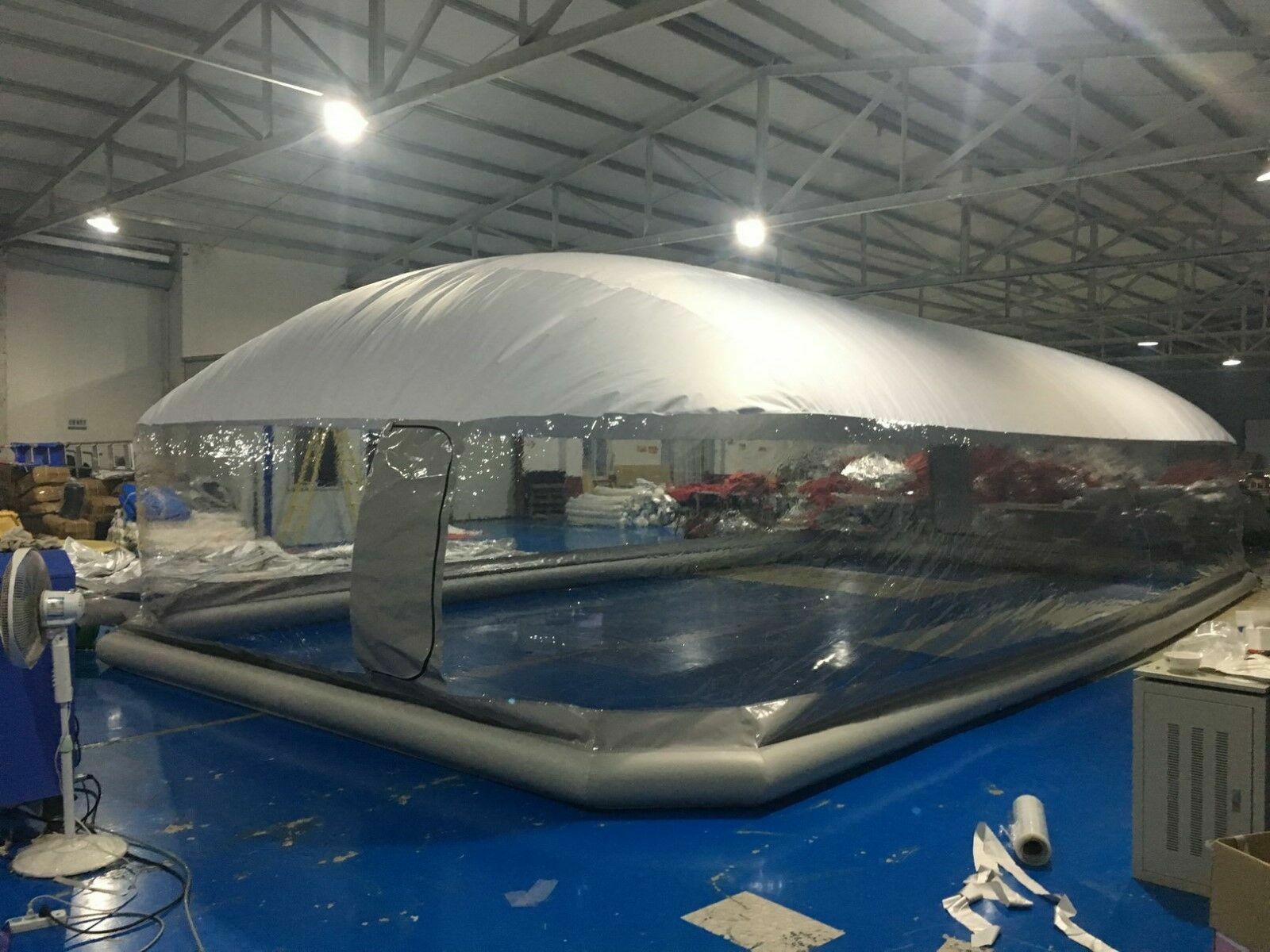 Inflatable TPU Hot Tub Swimming Pool Solar Dome Cover Tent W/ Blower ...