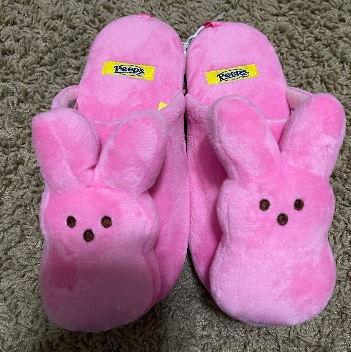 Peeps Candy Plush Bunny Youth Slippers Small Medium Large Basket Filler ...