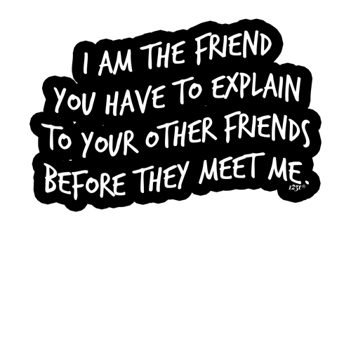 2 x Car Stickers i am the friend you have to explain Decal Truck Bumper ...