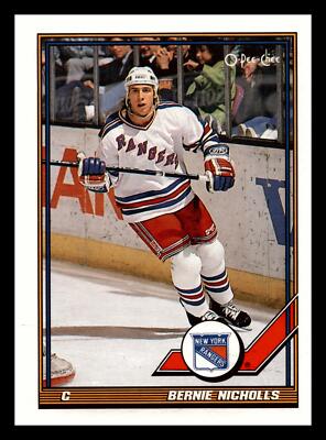 1991-92 O-Pee-Chee Bernie Nicholls #174 New York Rangers NM-MINT | eBay