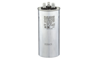 TRADEPRO® TP-CAP-40/5/440R - Run Capacitor, 40/5/440 VAC, Round, Dual ...