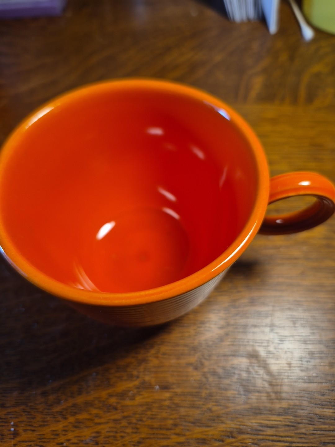 Vtg Fiesta Ware Tea Cup Radioactive red/ orange | eBay
