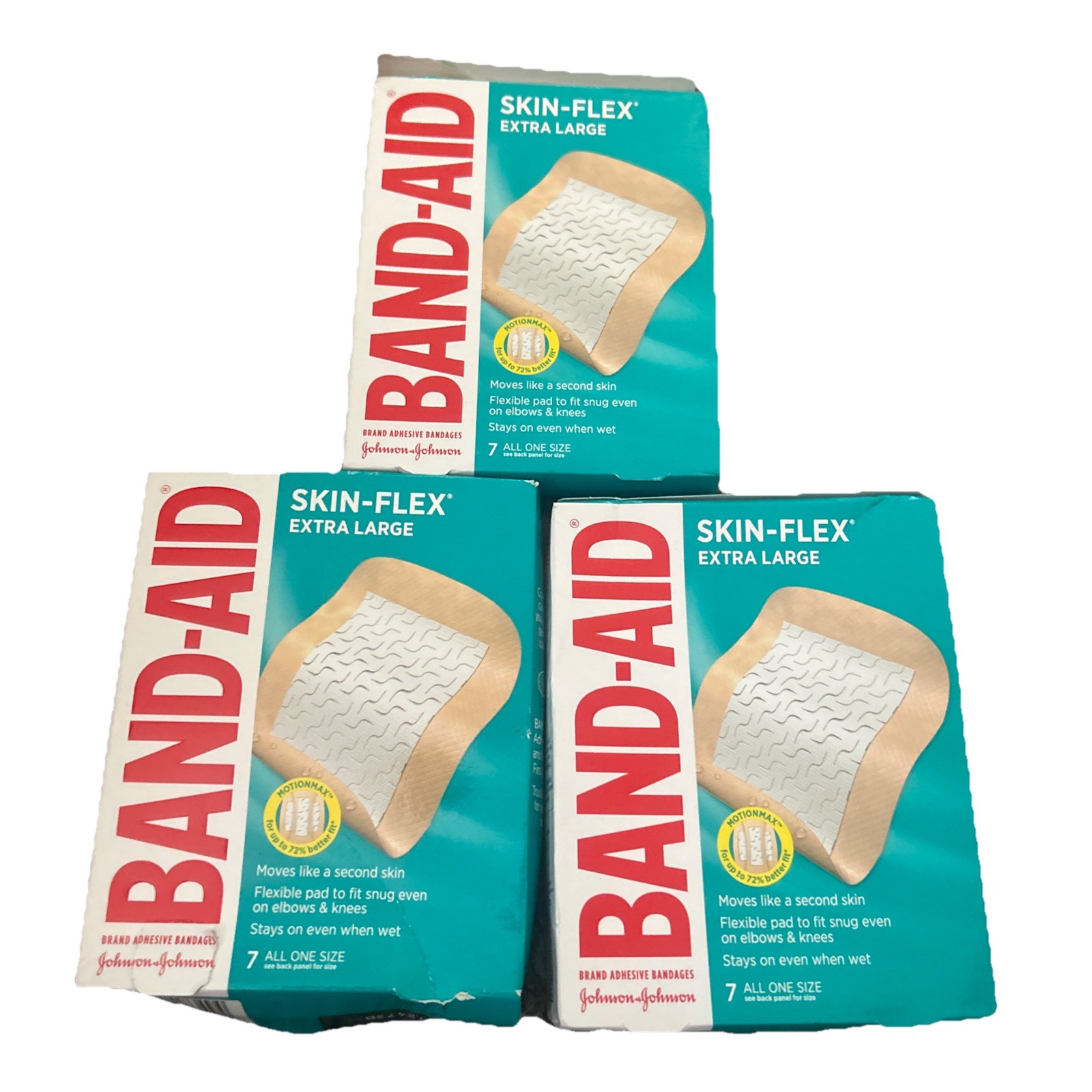 BAND-AID Skin-Flex Adhesive Bandages Extra Large 7ct- 3 Pack! Read! | eBay