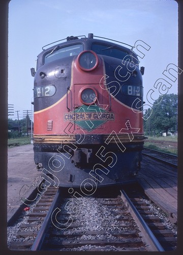 Original Slide- CG Central Of Georgia Rwy E8A 812 Nose View In 1/70 | eBay