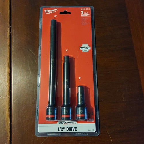 Milwaukee 1/2 " IMPACT EXTENTION set 3ct NEW SEALED INDUSTIAL GRADE ...