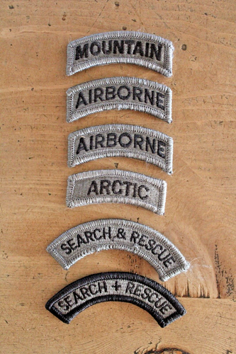 US Army Uniform BDU Tab Patch Lot Mountain Airborne Artic Search ...