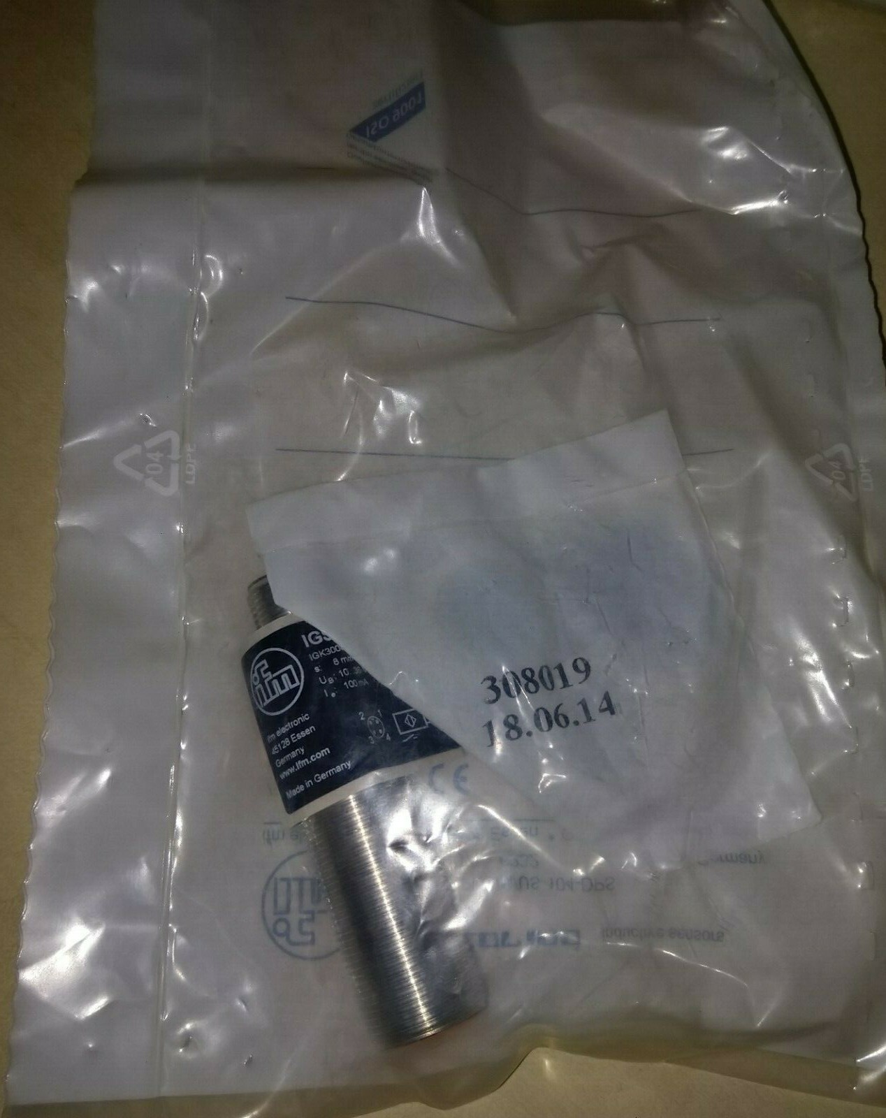 IFM IGK3008BBPKG/M/US-104-DPS Inductive Proximity Sensor 10-36VDC P/n ...