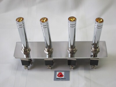 Lowrider hydraulics 3 prongs switch & 4-hole panel & gold extension kit ...
