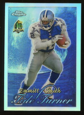 1996 Topps Chrome Football Tide Turner Refractor Card TT11 - Emmitt ...