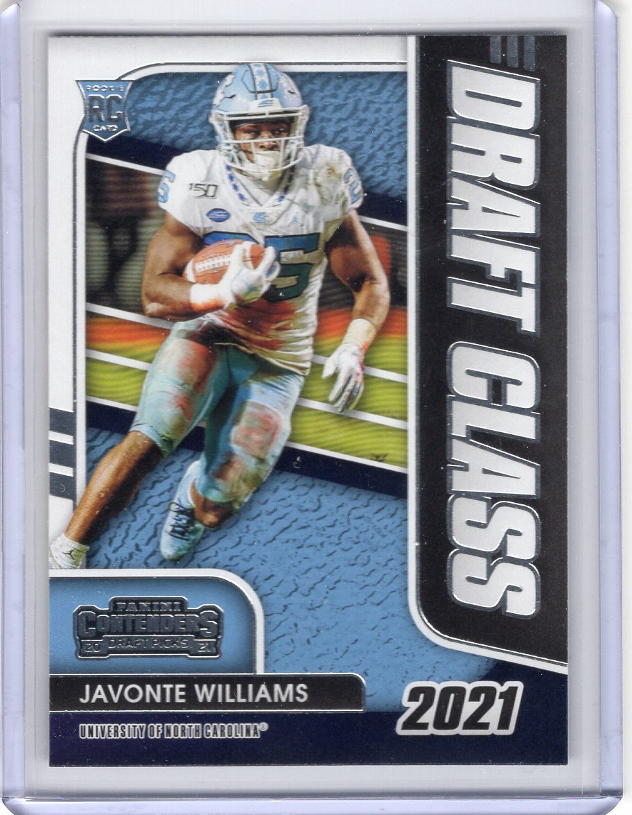 JAVONTE WILLIAMS 2021 Contenders Draft Picks DRAFT CLASS ROOKIE CARD ...