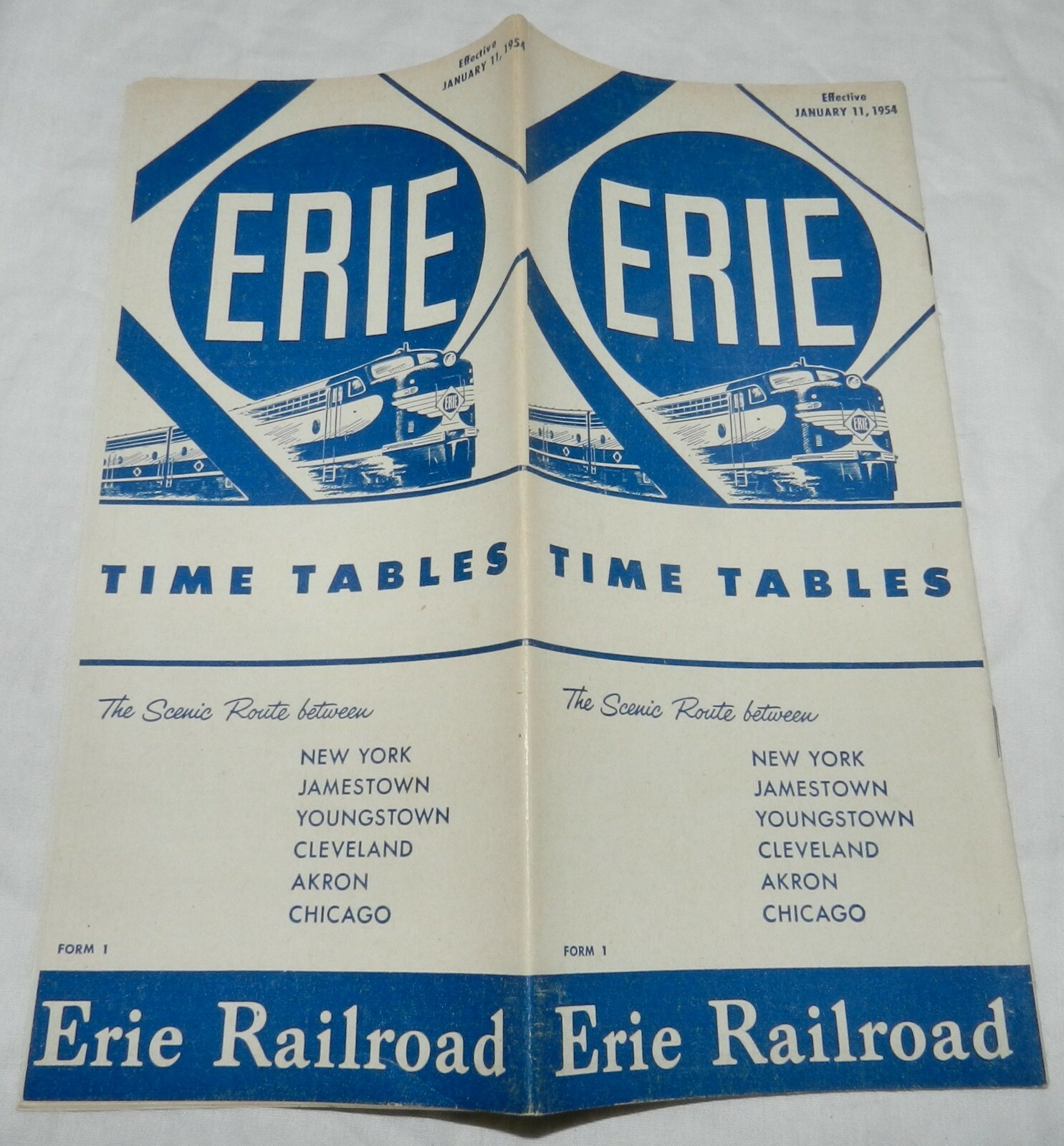 Vintage 1954 Erie Railroad Public Time Table | eBay