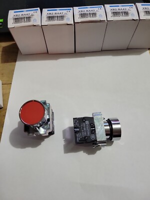 US Stock 2pcs XB2-BA42 Momentary RED 1NC Flush Push-button Switch | eBay