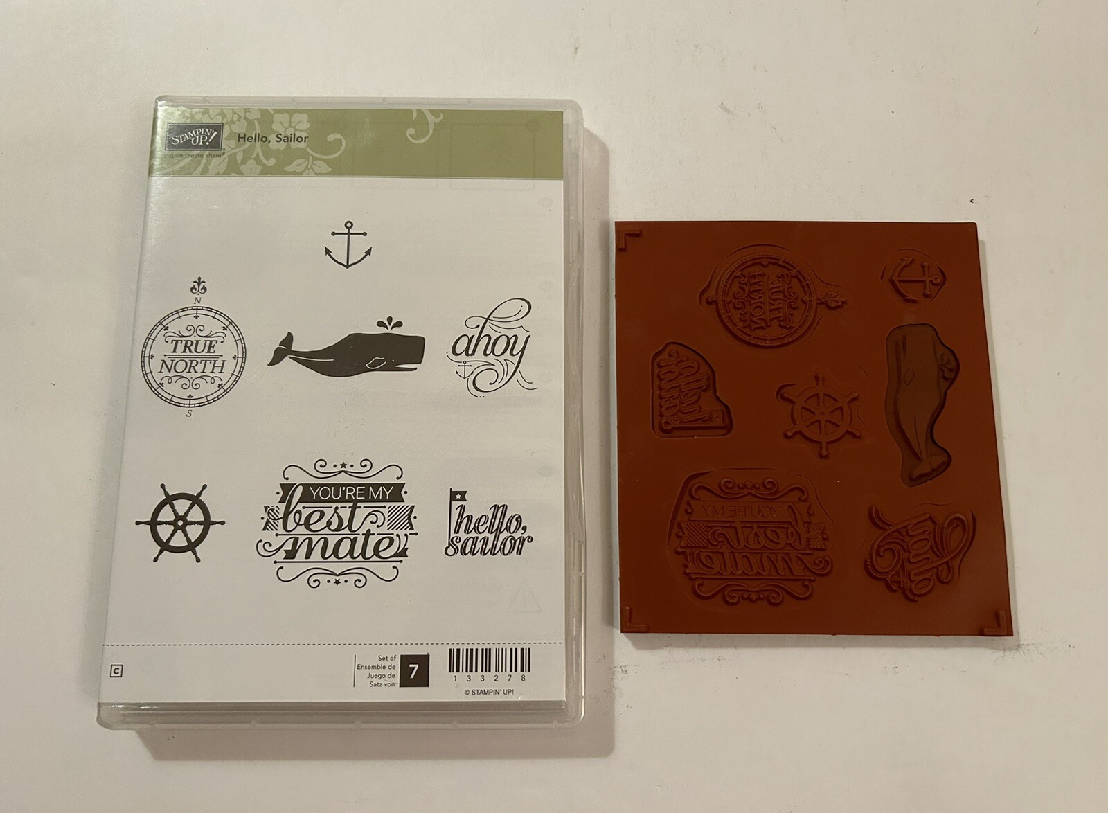 Stampin' Up Hello, Sailor - 7 Stamps Whale Ahoy Ships Wheel Anchor True ...