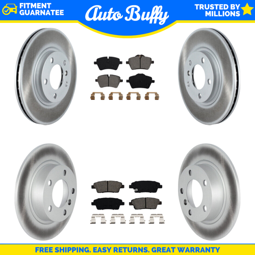 Front Rear Coated Brake Rotor & Semi-Metallic Pad Kit For Mini Cooper ...