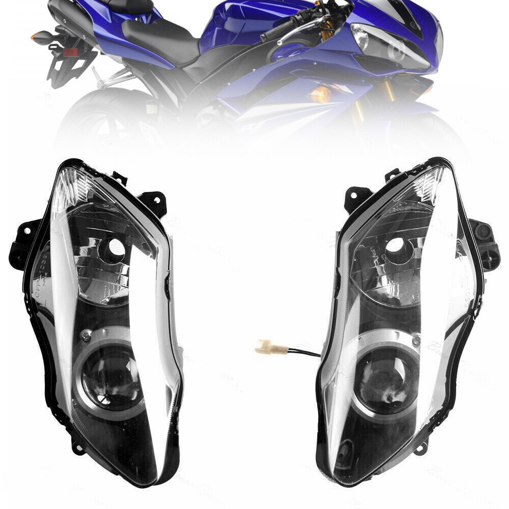 Clear Front Motorcycle Headlight Head Lamp Assembly For YAMAHA YZF-R1 ...