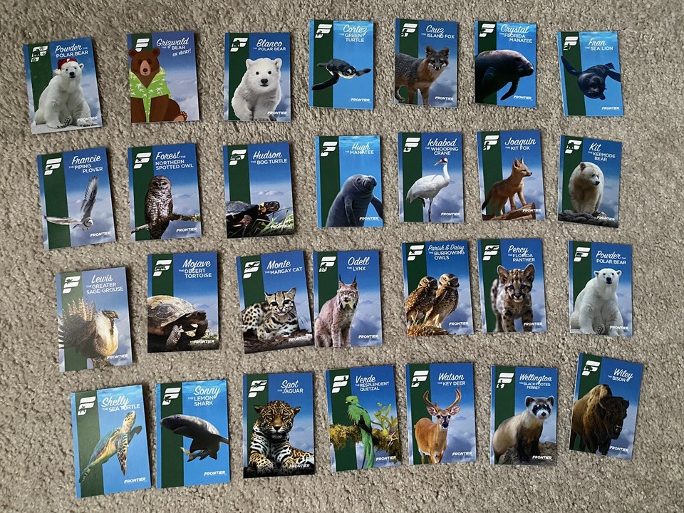 Frontier Airlines Trading Cards - 35 Card Lot Frontier 30th Anniversary ...
