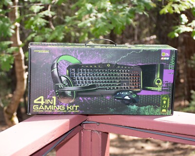 HyperGear 4-in-1 Gaming Kit Keyboard, Mouse, Headphones, Mouse Pad | eBay