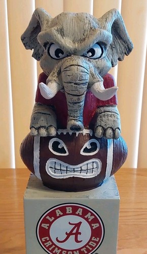 Alabama Crimson Tide Wooden Tiki Totem Statue Football Mascot 15 ...