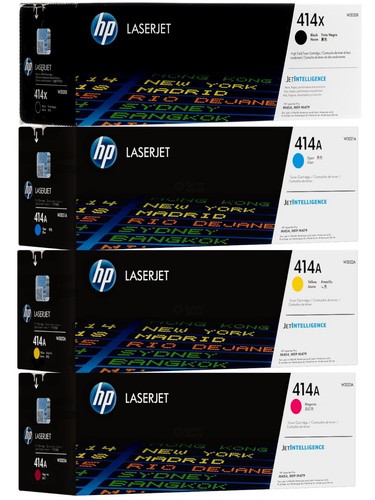 HP 4 GENUINE 414X W2020XC W2021XC W2022XC W2023XC High Yield TONER ...