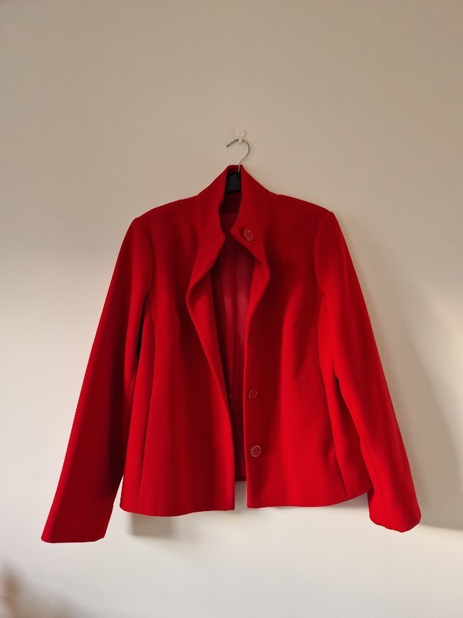 Damart Bright Red Jacket Lined Size 14 | eBay UK