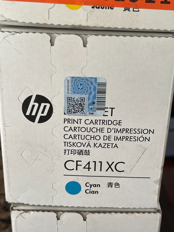 HP Laserjet Lot 3 Print Cartridge Yellow CF412XC, Cyan CF411XC, Magenta ...
