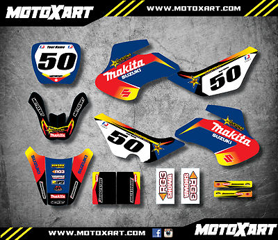Full Custom Graphic Kit Suzuki JR 50 ROCKMAK STYLE stickers decals ...