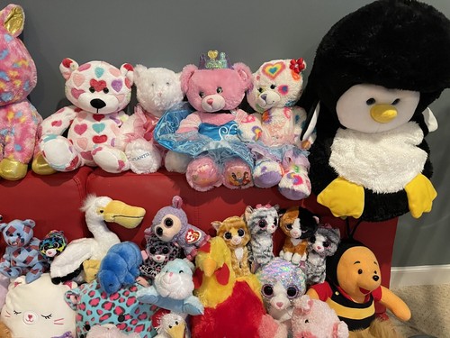 Lot 62 Plush TY Beanie Boo Farm Stuff Animals SERTA Lamb Sheep Pig ...