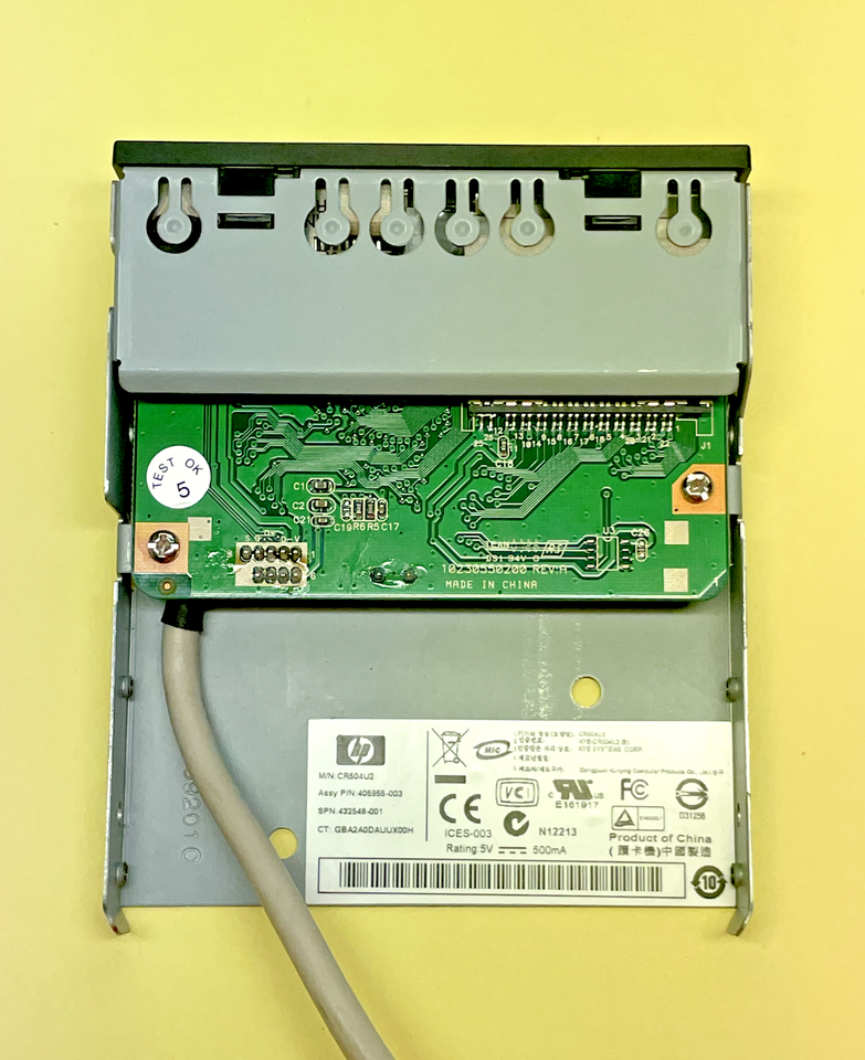 HP Compaq 432548-001 CR504U2 405955-003 Media Drive Bay Card Reader ...