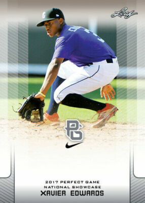 XAVIER EDWARDS 2017 LEAF "1ST EVER PRINTED" PERFECT GAME ROOKIE CARD ...