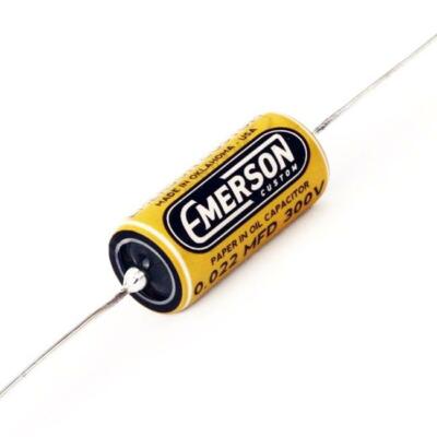 Emerson Custom .022 300v Paper In Oil Tone Capacitor Yellow Graphics | eBay