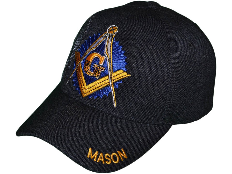 Mason Baseball Cap Freemasons Black Masonic Hat Masons, Compass and ...