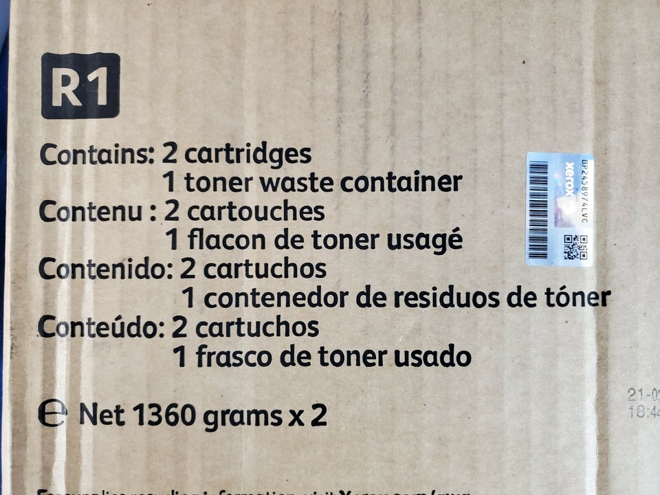 XEROX 006R01046 6R1046 Black Toner Cartridge 2 Pack Genuine OEM | eBay