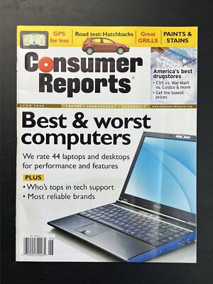 Consumer Reports Magazine Catalog June 2008 - Best and Worst computers ...