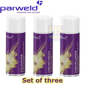 Parweld set of 3 flaw finder weld crack detector NDT spray large 400ml ...