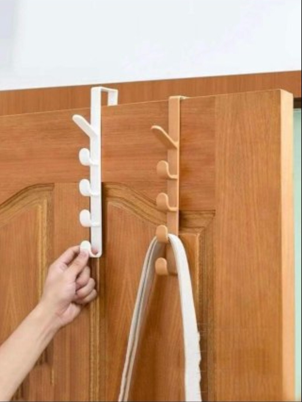 Black Multi-Hook Rack Over The Door Hanging Hooks 2-Piece Set | eBay