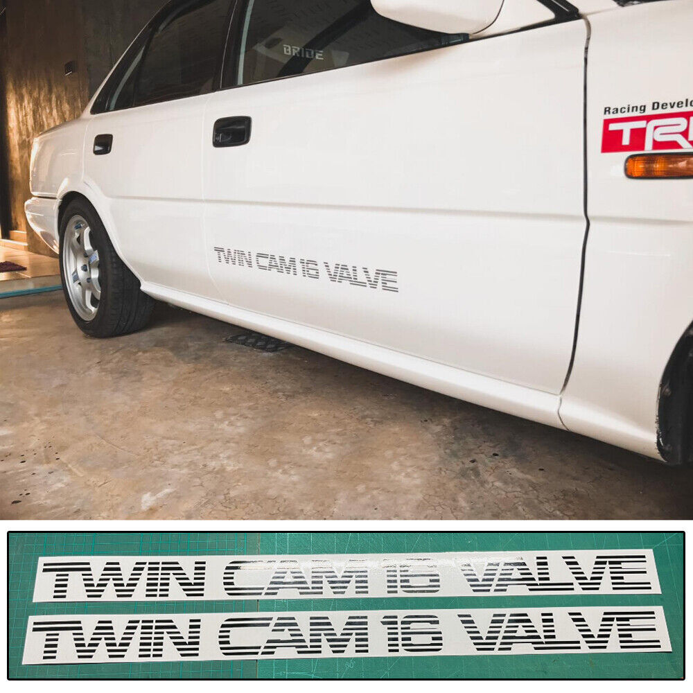 JDM twincam 16valve Sticker Side For Toyota Corolla AE90 AE92 E90 EE90 ...