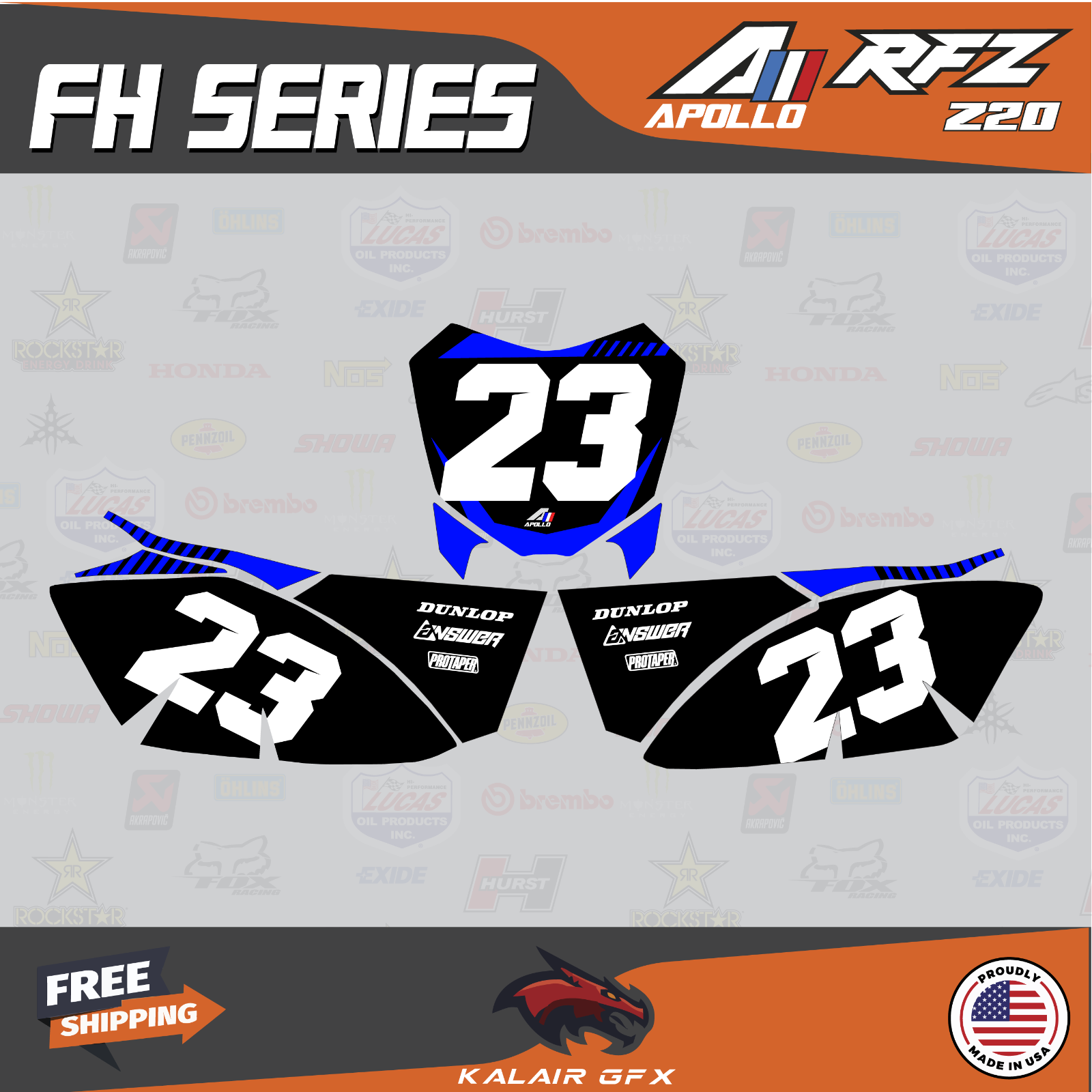 Graphics Kit for Apollo Z20 Z40(RFZ Z 20 40) FH-blue | eBay