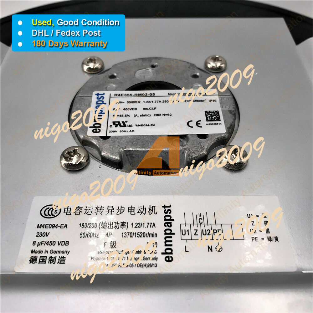 Used R4E355-RM03-05 M4E094-EA Capacitance Step Motor Cooling Fan DHL ...
