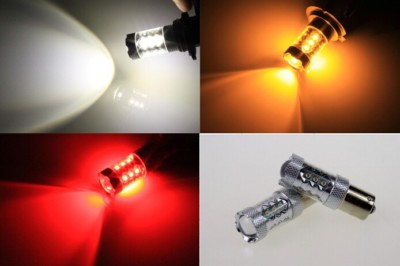 6 Volt 1158 80w 16 Led tail brake stop light taillight bulbs Ba15d 6v ...