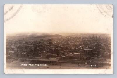 Cairo from the Citadel RPPC Rare Antique Egypt Snapshot Photo Postcard ...