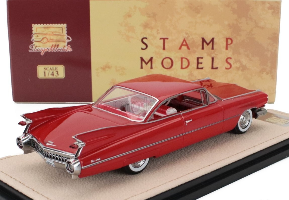 Stamp GLM 1/43 1959 Cadillac Coupe deVille Red 1/109 Italy Exclusive ...